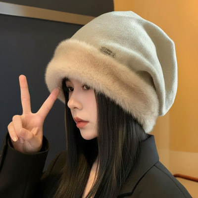 毛绒绒冷帽女款2026新款冬大头围