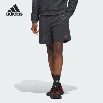 Adidas/阿迪达斯正品TRAE AOP SHORT篮球男子运动短裤HY2769
