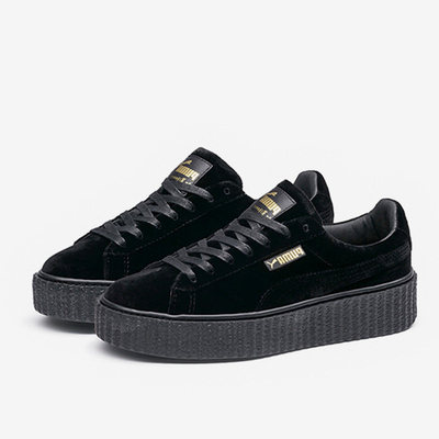 Puma/彪马正品Creeper Velvet女子松糕厚底休闲板鞋364466-01