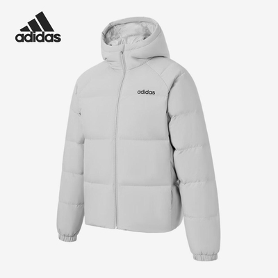 Adidas/阿迪达斯正品冬季男士运动连帽拉链休闲防寒羽绒服JW1655