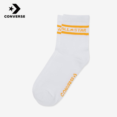 Converse匡威正品新款男女同款字母条纹潮流运动袜中筒袜10026146