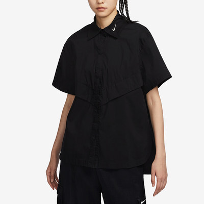 Nike耐克正品Sportswear Collection女宽松短袖衬衫FB8293-010