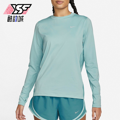 Nike/耐克正品2025女士正肩袖运动训练透气针织长袖T恤DX0309-442