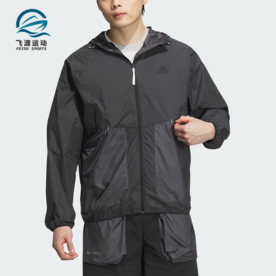 阿迪达斯男士户外连帽外套