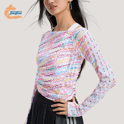 Adidas/阿迪达斯正品DCE MESH LS TE女士透气修身短袖T恤KR7600