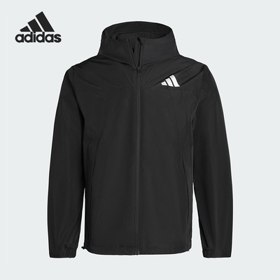 Adidas/阿迪达斯正品WOVENJACKET新款男女经典黑色夹克外套IB7052