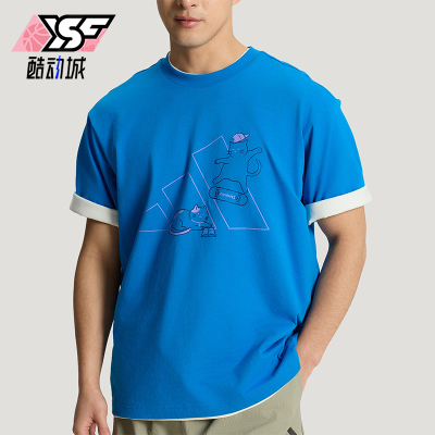 Adidas/阿迪达斯正品UGFXPETST-SHIRT新款经典蓝色短袖T恤KX4864