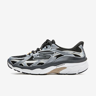 Skechers斯凯奇正品Slip ins男款低帮运动休闲跑步鞋221103-BKGY