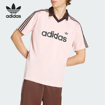 Adidas/阿迪达斯正品三叶草男士运动翻领球衣风短袖POLO衫KE3580