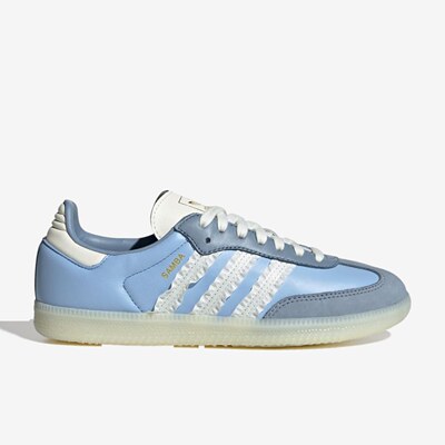 Adidas阿迪达斯正品Samba女款低帮花边条纹运动休闲板鞋JR8829