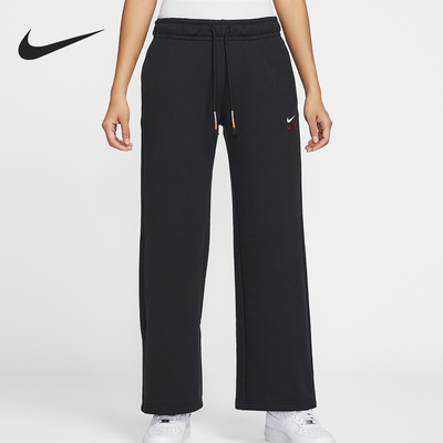 Nike/耐克正品2025冬季款女士日常针织直筒刺绣长裤IQ3829-010