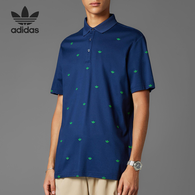 Adidas/阿迪达斯正品三叶草男士套头高尔夫运动POLO衫JM8259