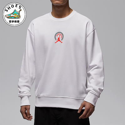 Nike/耐克正品JORDAN男士印花日常耐穿圆领针织卫衣IQ2981-100