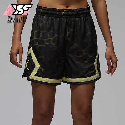 Nike/耐克正品JORDAN女士松紧腰透气拼接经典印花短裤IF3496-331