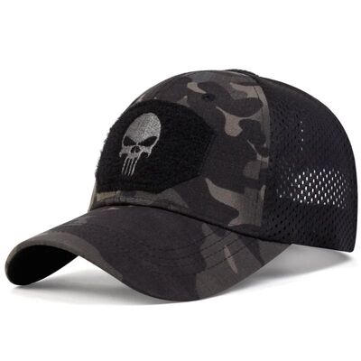 Unisex Skull Embroidery Baseball Net Caps Spring and Summer