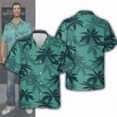 Hawaiian Flower Casual Shirt Men Vacation DailyTops Pattern