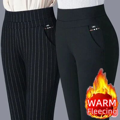Thin & Thick Warm Winter Pencil Pants Womens Snow Plush Stre
