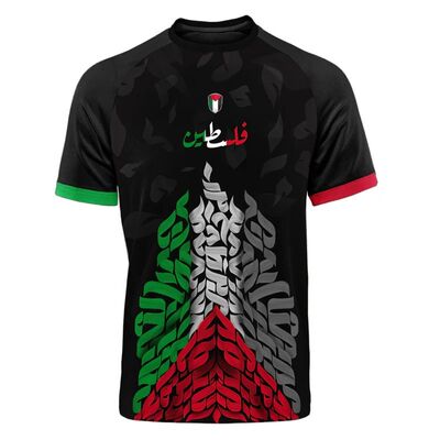 Fashion Palestine Flag Football T Shirts Summer Casual 3D Pr
