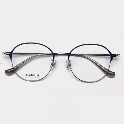 98519新款韩系β钛细边复古圆近视眼镜框男女文艺镜架可配度数