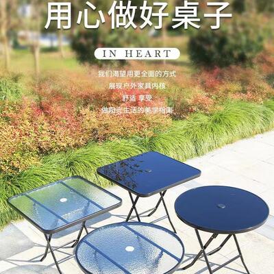 玻创意圆家具01036休闲咖色钢化玻璃欧式餐桌铁艺透明璃别墅桌厂