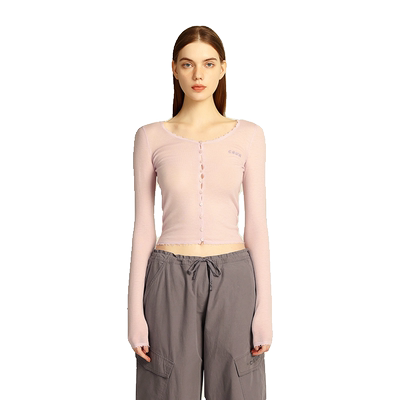 【明星同款】CGUK梦游系列100%绵羊毛梦游针织短款修身开衫