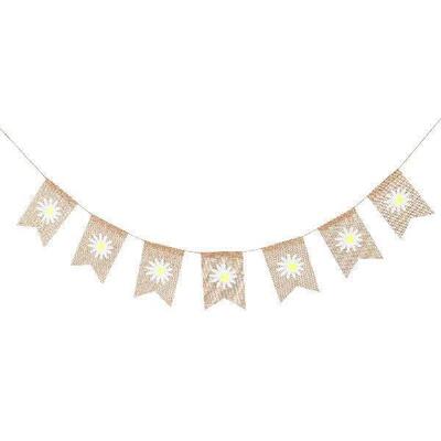 Flowers Swallowtail Flag Spring Party Decorations Banner