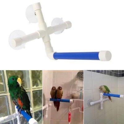 Parrot Bath Perch Bird Show Perches Plastic Standing Rod