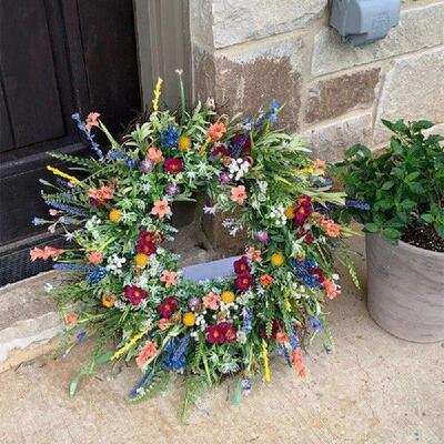 1pcs Spring Large Artificial Flower Wreath Front Door Wall