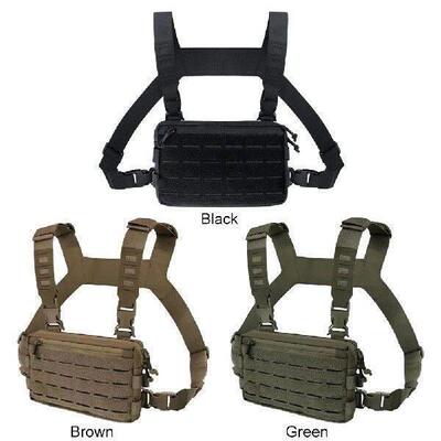 1000D Nylon Vest Backpack Fishing Vest Chest Bag Running