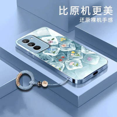 花朵冰块适用红米Note15R手机壳红米Note14/13/12pro+新款12/11r玻璃note10/9高级5g防摔11se硬壳turbo3/4Pro