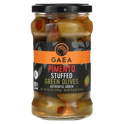 Gaea,Pimento Stuffed Green Olives, 10.4 oz (295 g)