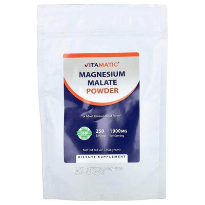 Vitamatic,Magnesium Malate Powder, 8.8 oz (250 g)