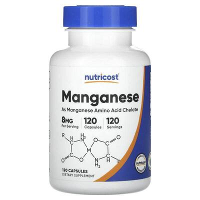 Nutricost,Manganese, 8 mg, 120 Capsules