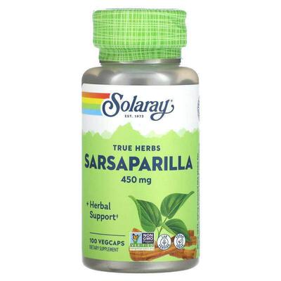 Solaray,True Herbs, Sarsaparilla, 450 mg, 100 Vegcaps