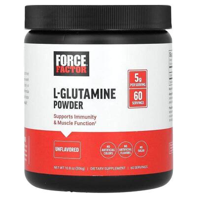 Force Factor,L-Glutamine Powder, Unflavored, 10.8 oz (306 g)