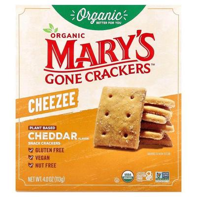 Mary's Gone Crackers,Organic Cheezee Snack Crackers, Cheddar