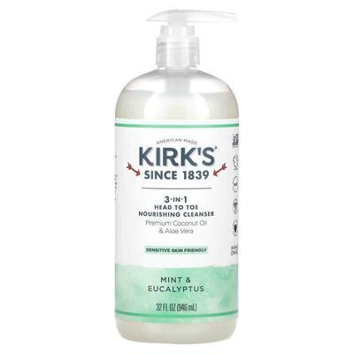 Kirks,3-in-1 Head To Toe Nourishing Cleanser, Mint &amp;