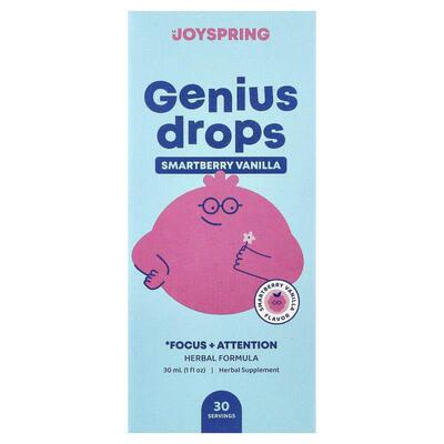 JoySpring,Genius Drops, Herbal Formula, Smartberry Vanilla ,