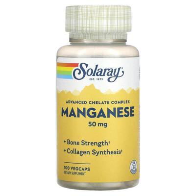 Solaray,Manganese, Advanced Chelate Complex, 50 mg, 100 VegC