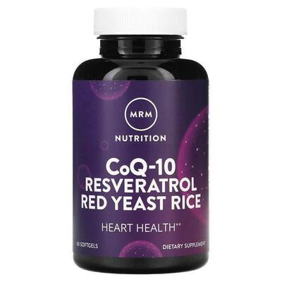 MRM Nutrition,辅酶 Q-10 白藜芦醇红曲米，60 粒软凝胶