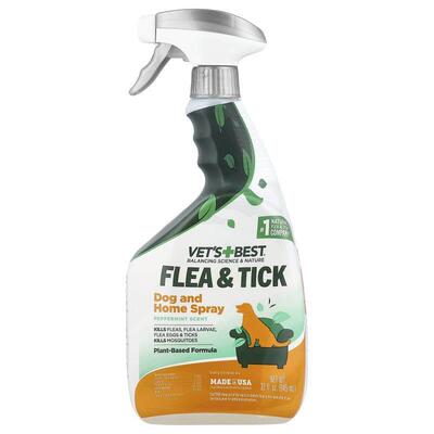 Vets Best,Flea & Tick, Dog and Home Spray, Peppermint ,