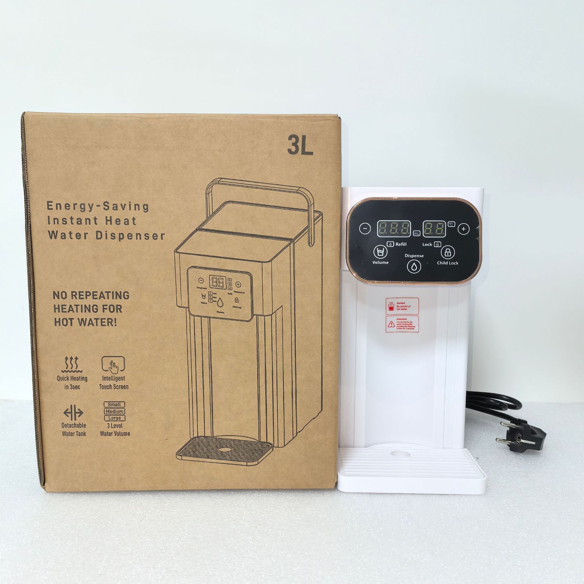 跨境3L即热式饮水机小型台式便携全自动家庭移动秒热电热水壶泡茶