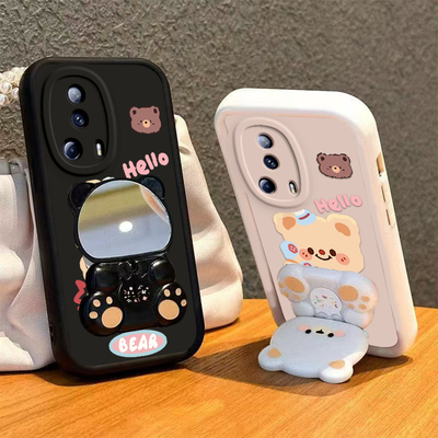 适用小米Civi2手机壳小熊支架Xiaomi保护套cviv新款cicv软硅胶vici全包civil防摔civic曲屏cv2曲面屏civ男女