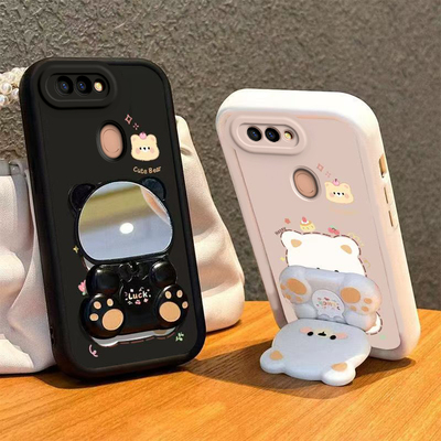 OPPOR11S手机壳小熊支架R11ST套OPPO新款opp0pp0ppo镜子oppor11sk软硅胶全包边opr防摔ppor软opopr男女oppr