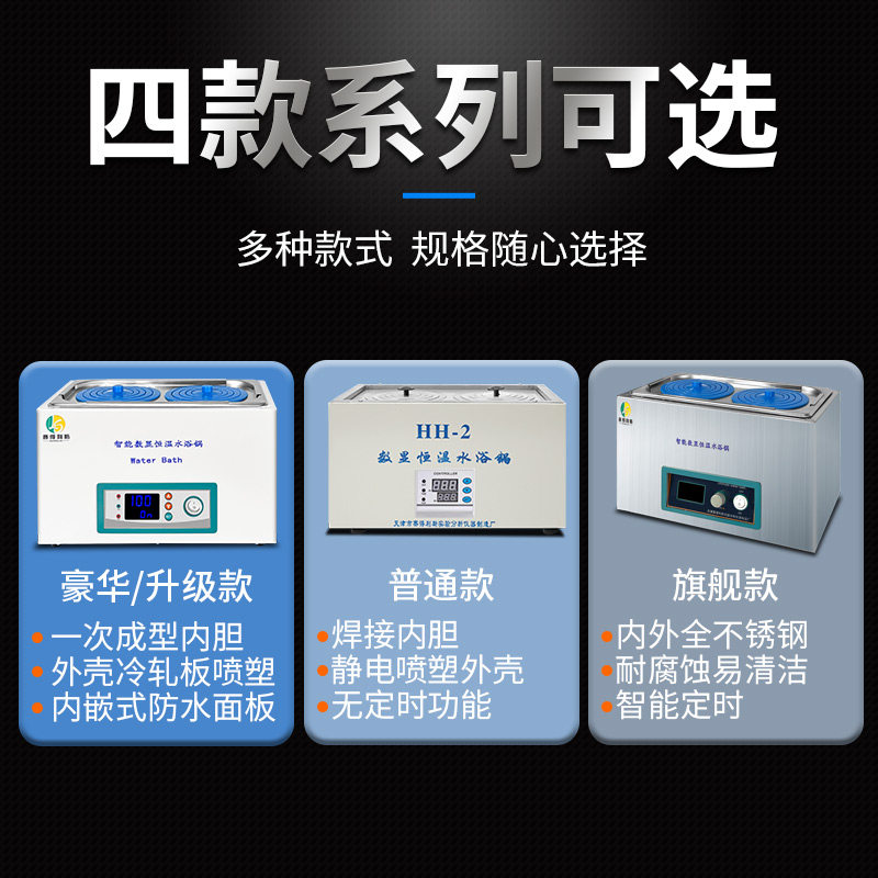 数显恒温水浴锅槽油浴锅循u环加热单孔两孔双孔温奶器实验室全自