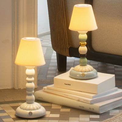 LLADRO雅致进口桌面台灯摆件创意高端充电台灯床头小夜灯装饰灯