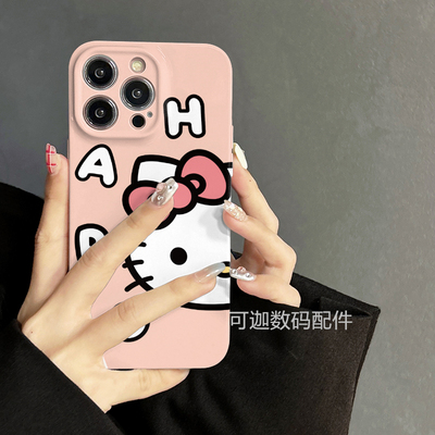 适用于iphone17promax苹果12手机壳华为小米HARO半脸KT新款13/14pro菲林壳xs卡通创意个性xr高级感11防摔软壳