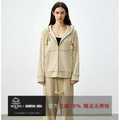GENERAL IDEA 韩国正品 设计感抽绳装饰卫衣套装女时尚运动裤裙装