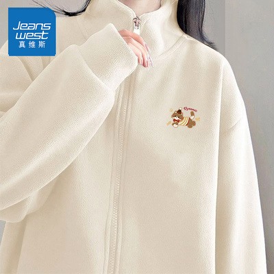 真维斯摇粒绒外套女士冲锋衣内胆