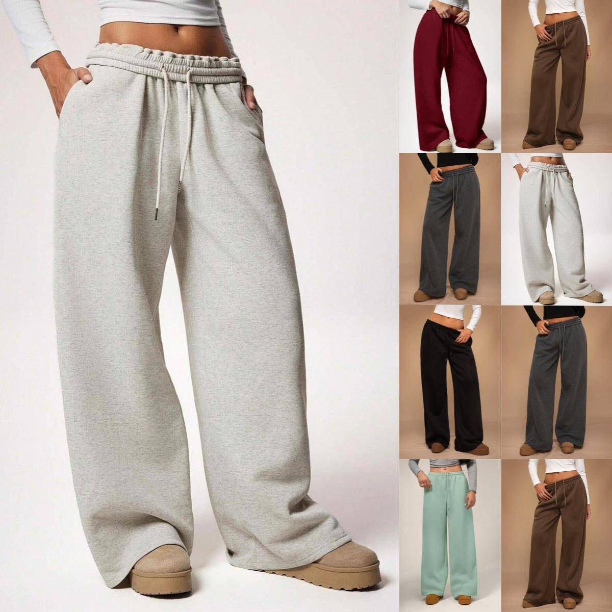 Women Color Comfy Lightweight Sweatpants Preppy Bottom